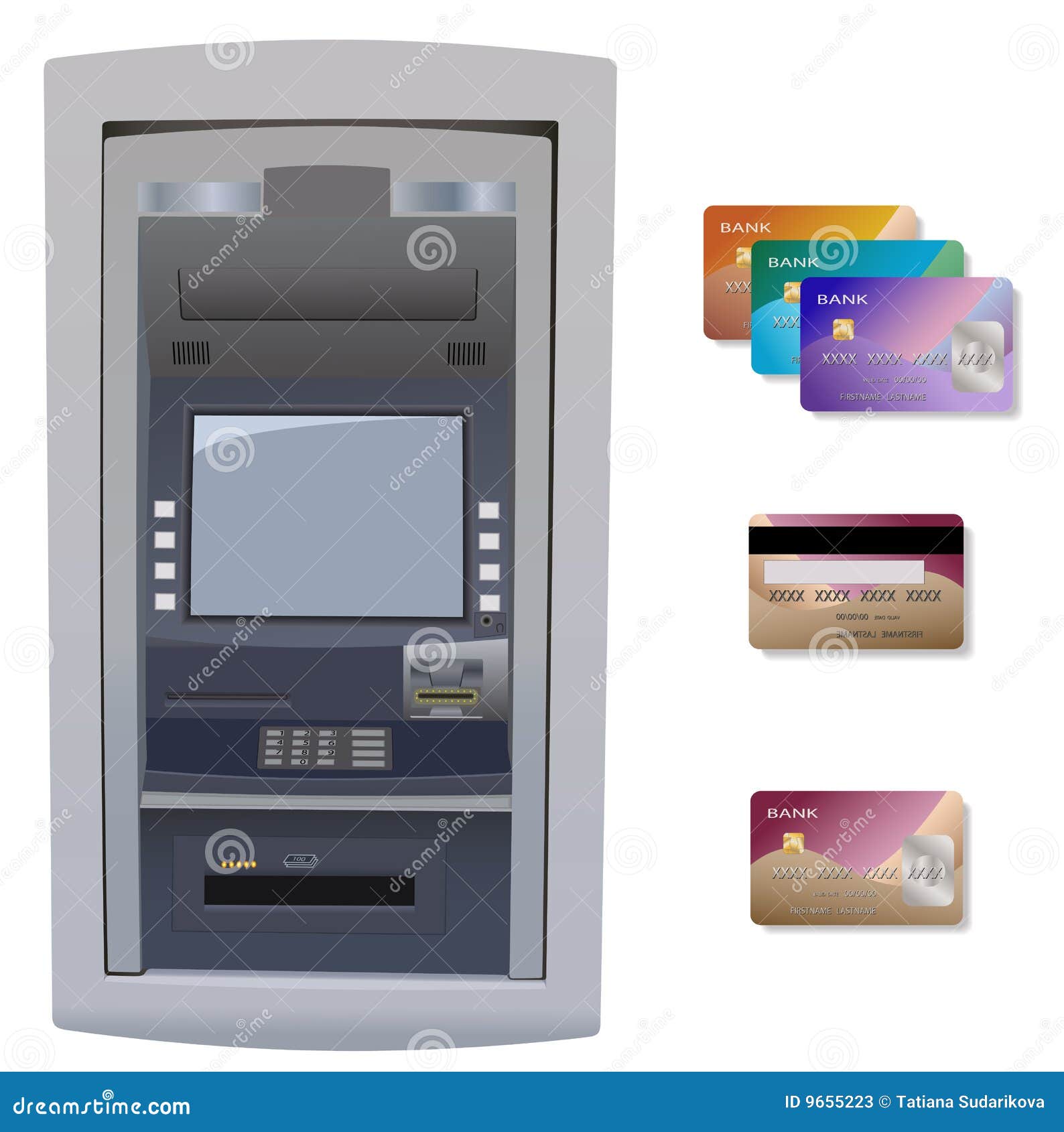 Automatic Teller Machine Cartoon Vector | CartoonDealer.com #38705213