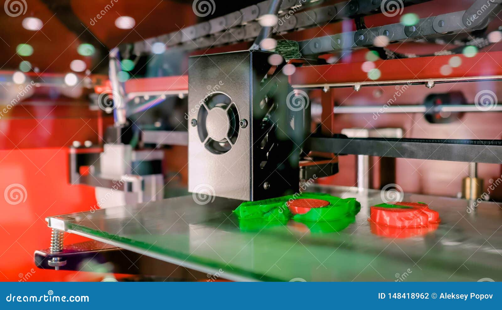 Automatic Three Dimensional 3D Printer Machine Printing Plastic Model ...