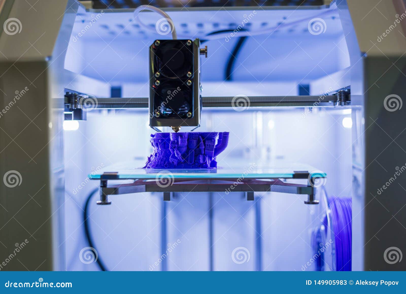 Automatic Three Dimensional 3D Printer Machine Printing Plastic Model ...