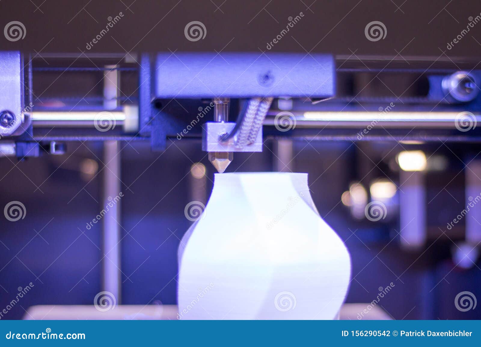 Automatic Three-dimensional 3d Printer Performs Product Creation. 3d ...