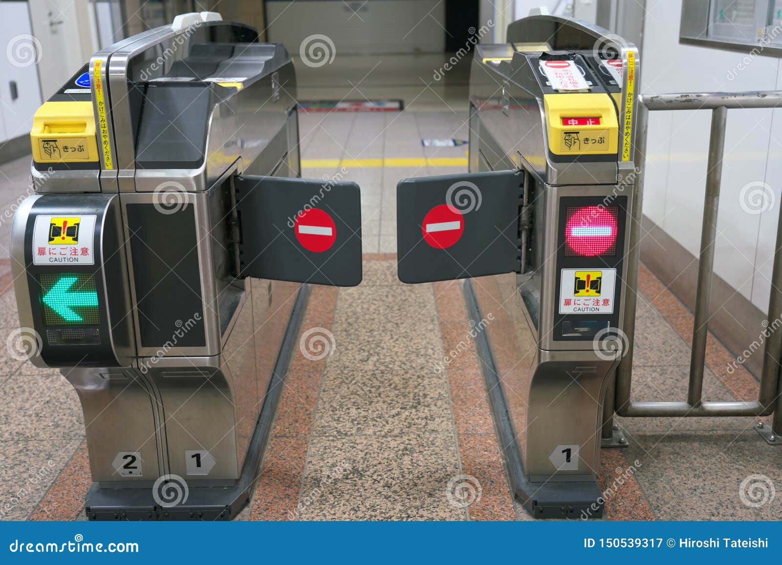 Automatic Ticket Gates at a Station in Tokyo Stock Image - Image of ...