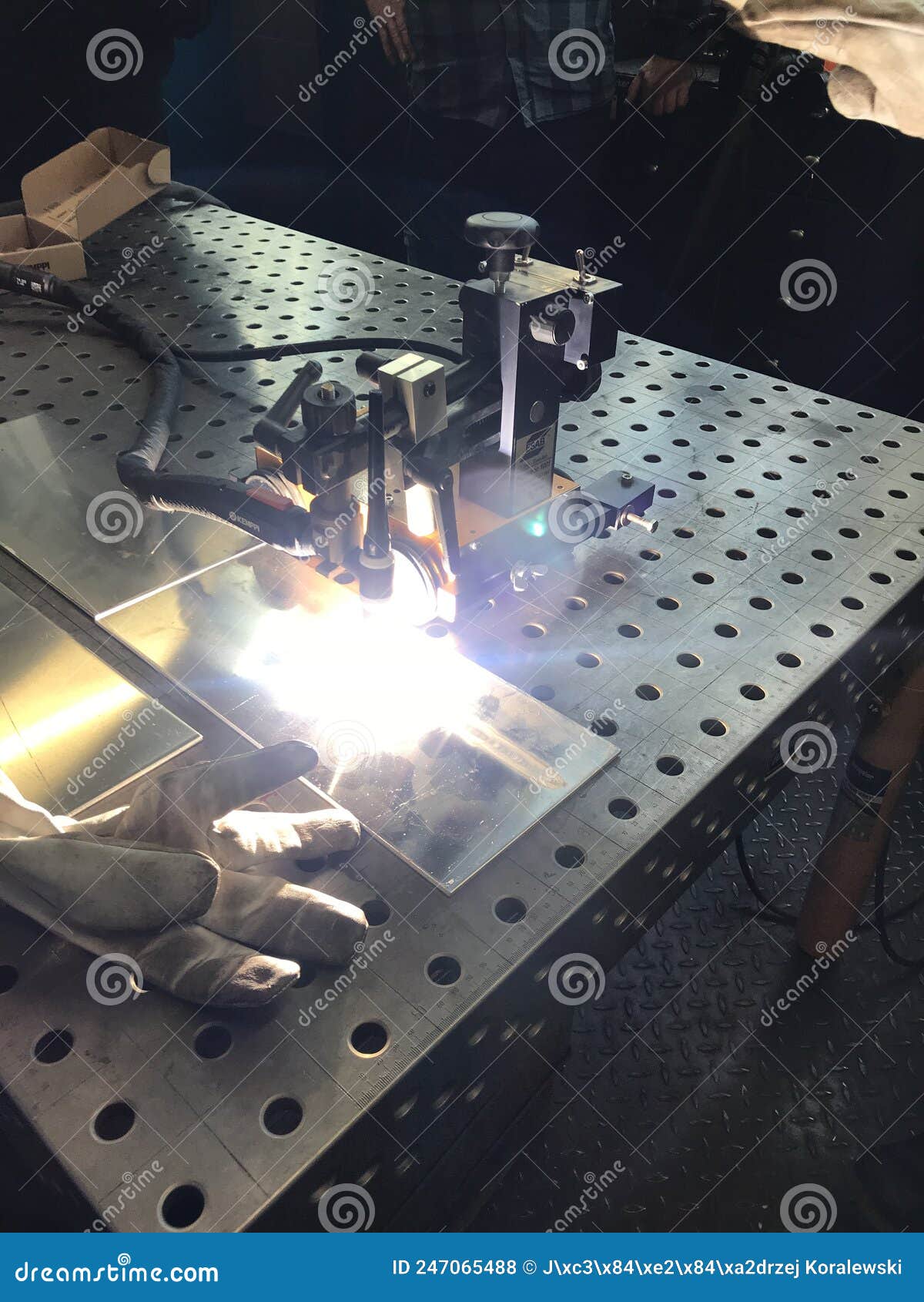 Automatic tig welding. stock photo. Image of industrial - 247065488