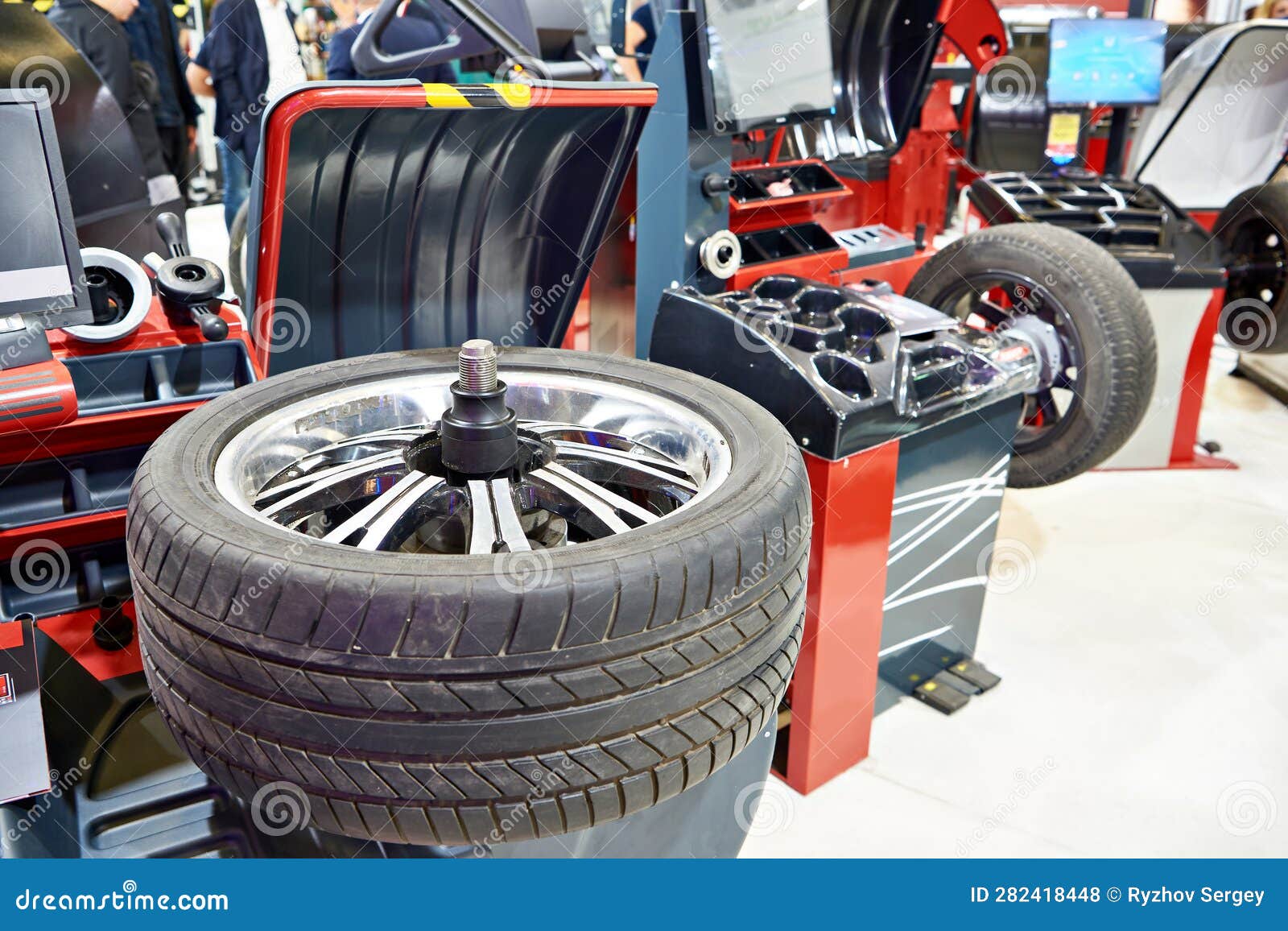 Automatic tire changer stock photo. Image of business - 282418448