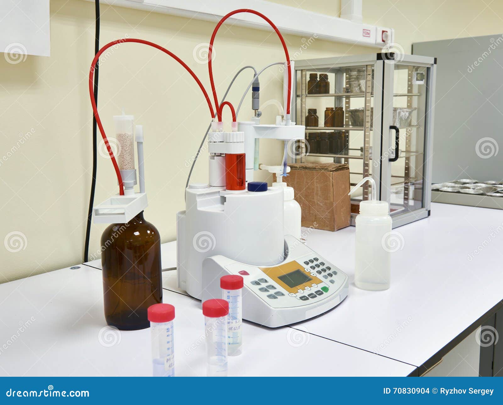 Automatic Titrator in Biochemical Laboratory Stock Photo - Image of ...