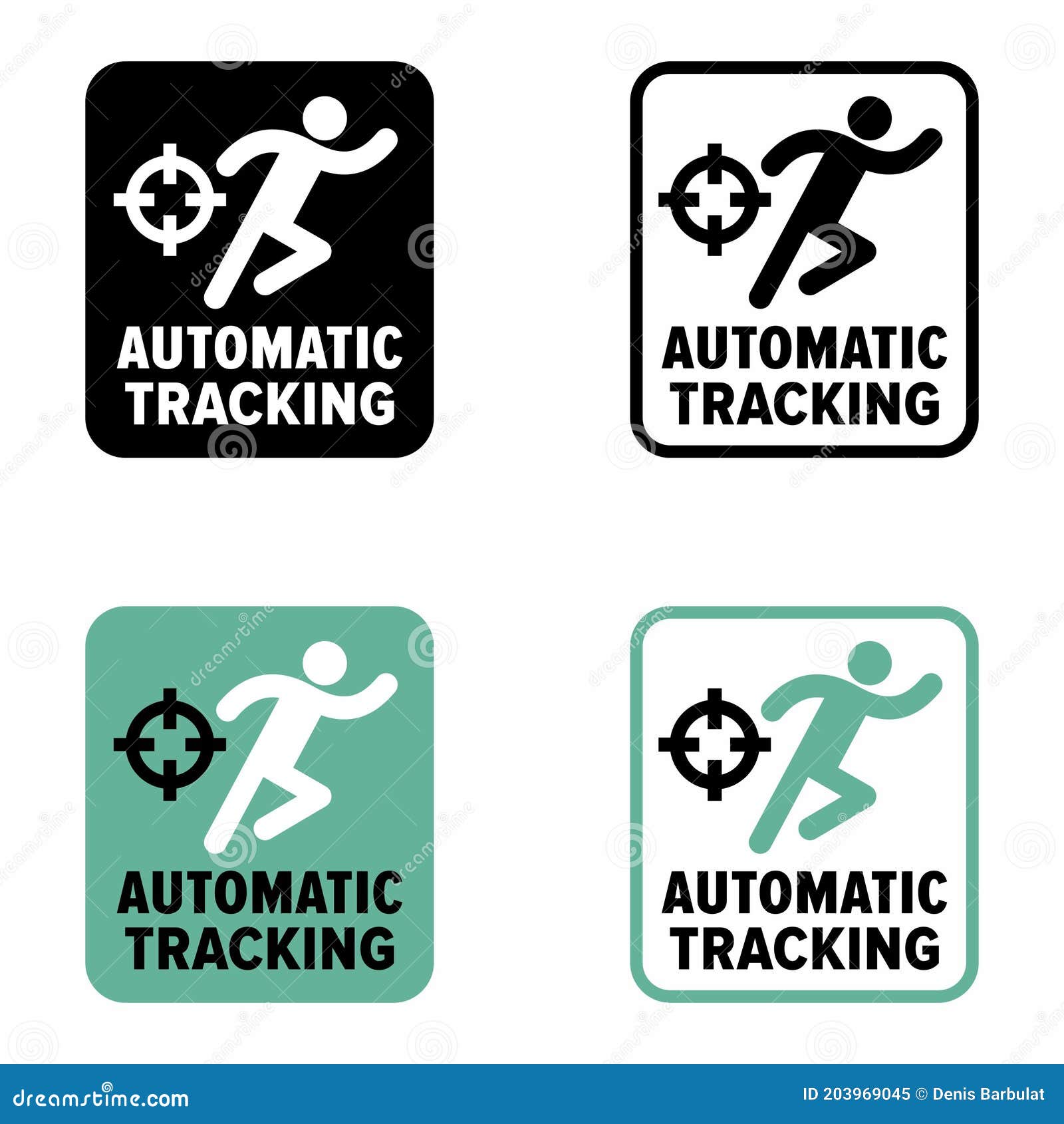 `Automatic Tracking` Movement Following Process Information Sign Stock ...