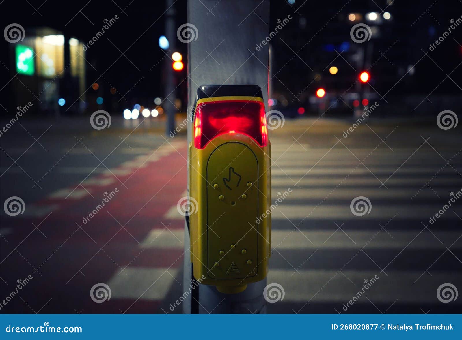 Automatic traffic lights stock image. Image of person - 268020877