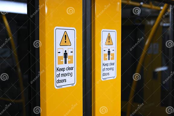 Automatic train door sign stock image. Image of automatic - 101163607