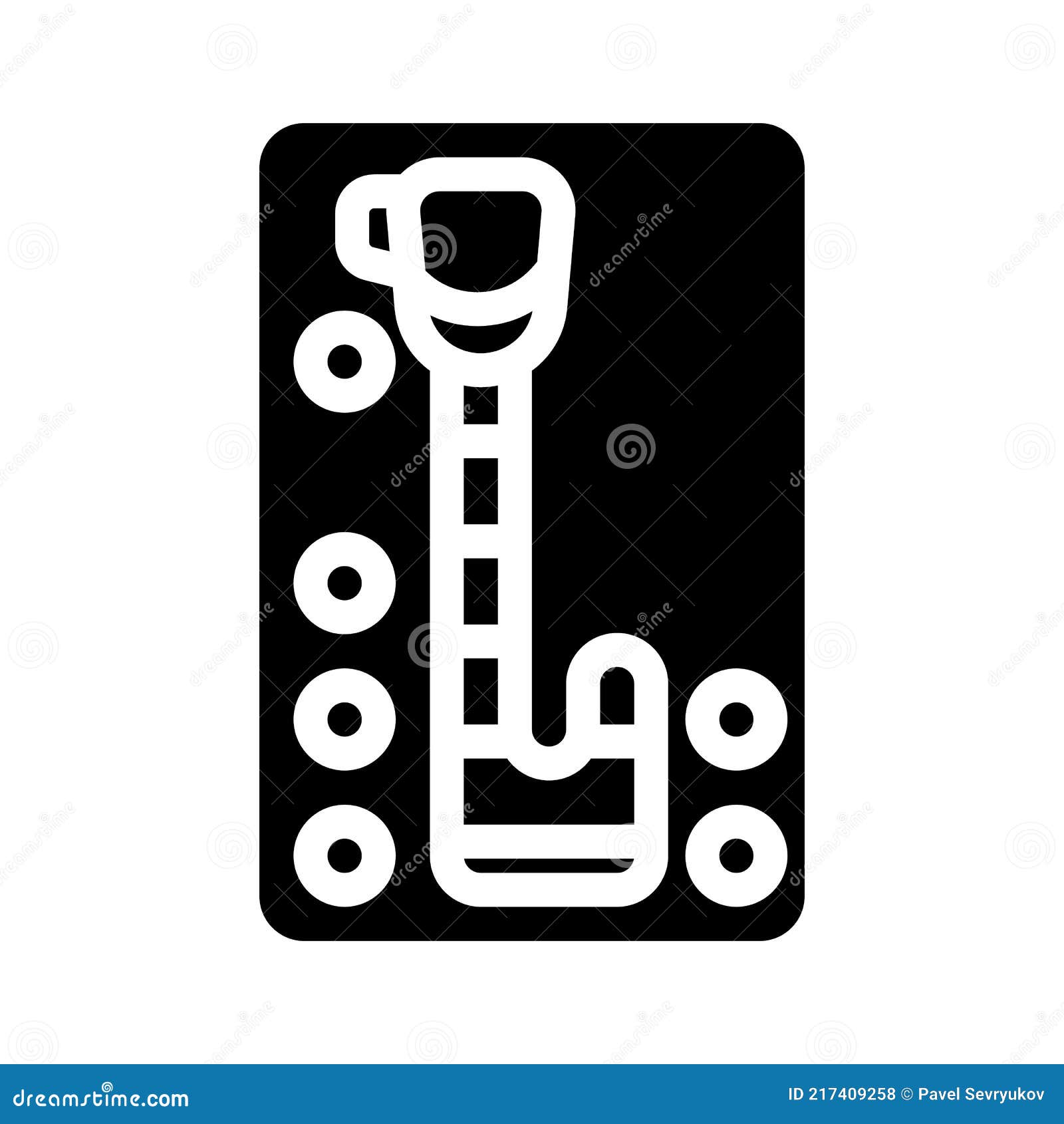 Automatic Transmission Car Glyph Icon Vector Illustration Stock Vector ...