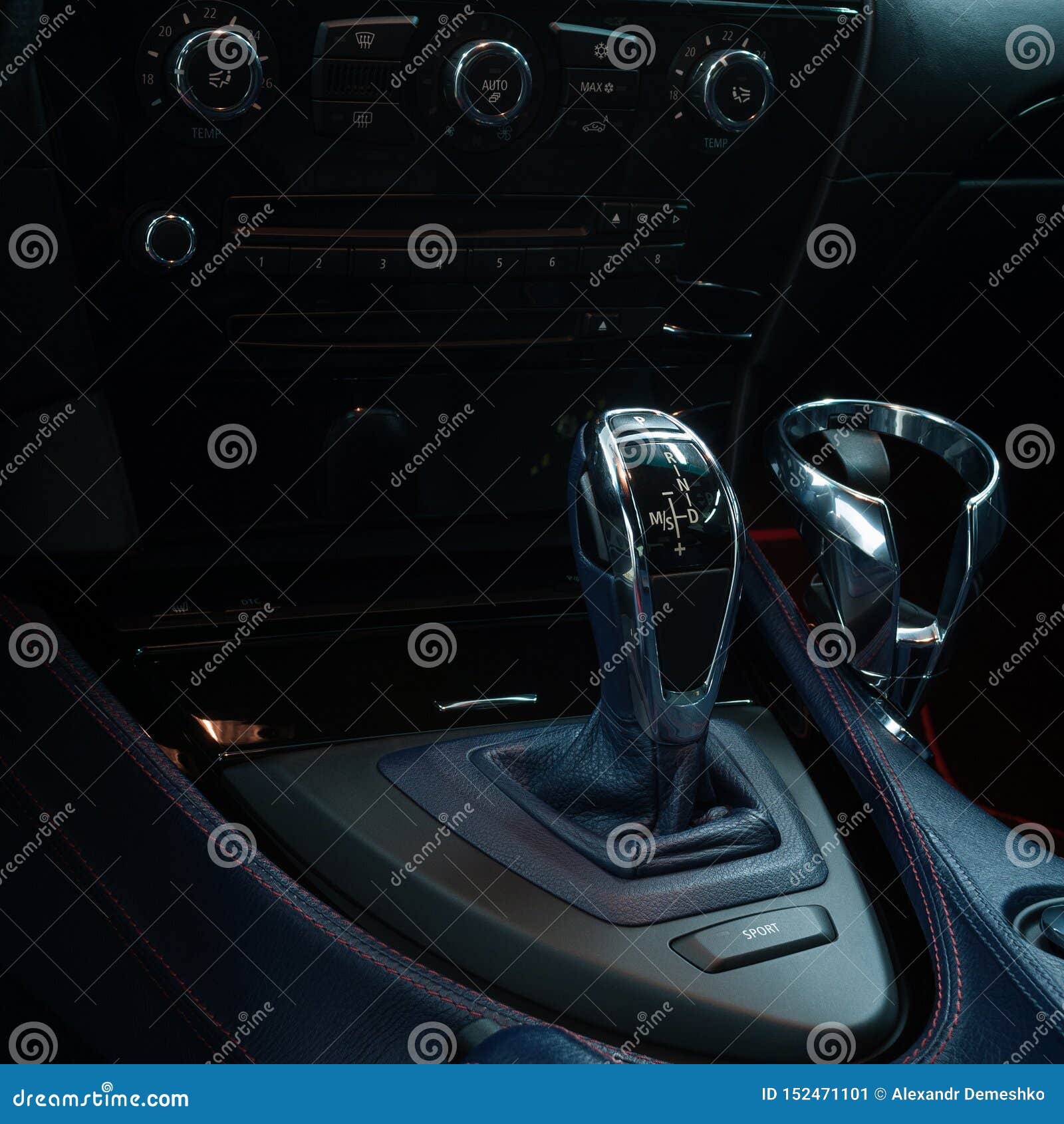 Automatic Transmission in Car. Interior Detail Stock Image - Image of ...