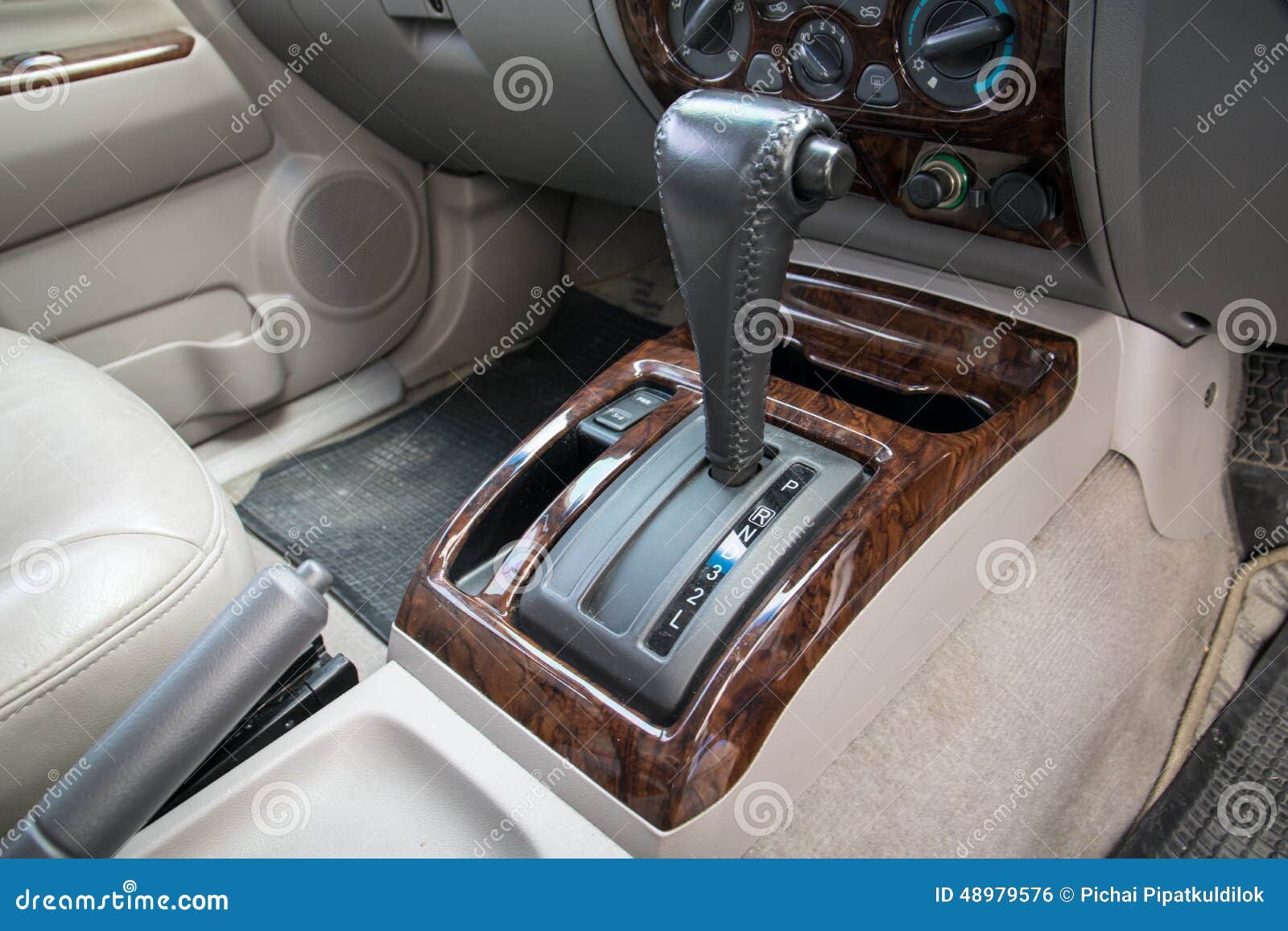 Automatic Transmission Gear Shift. Stock Photo - Image of black, chrome ...