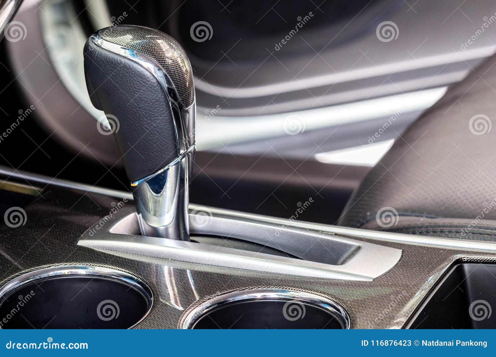 Automatic Transmission Gear Shift - Car Interior Stock Image - Image of ...