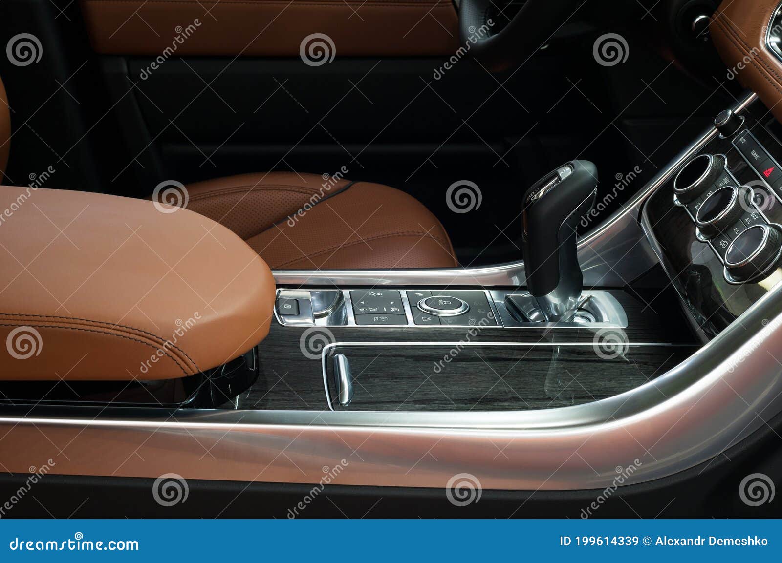 Automatic Transmission Gear Shift. Modern Car Inside. Stock Image ...