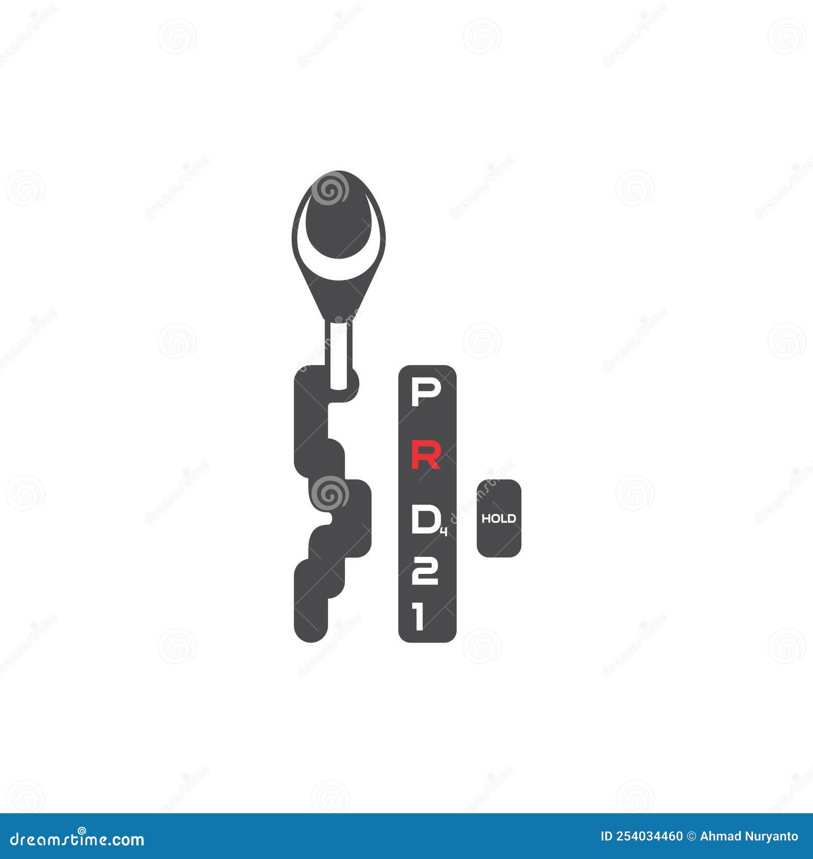 Automatic Transmission Handle Guide Stock Illustration - Illustration ...