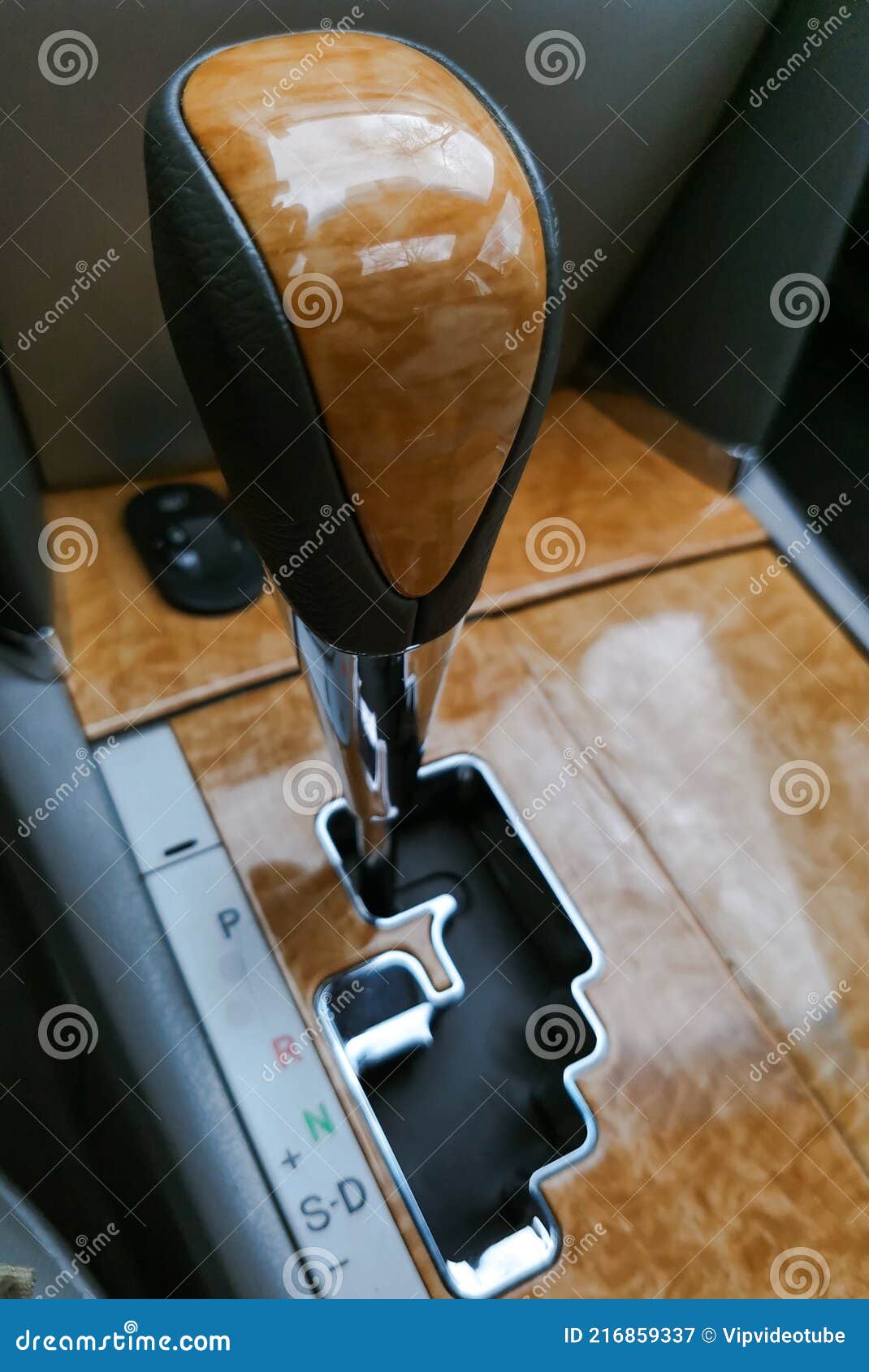 Automatic Transmission Handle on a Passenger Car Stock Image - Image of ...