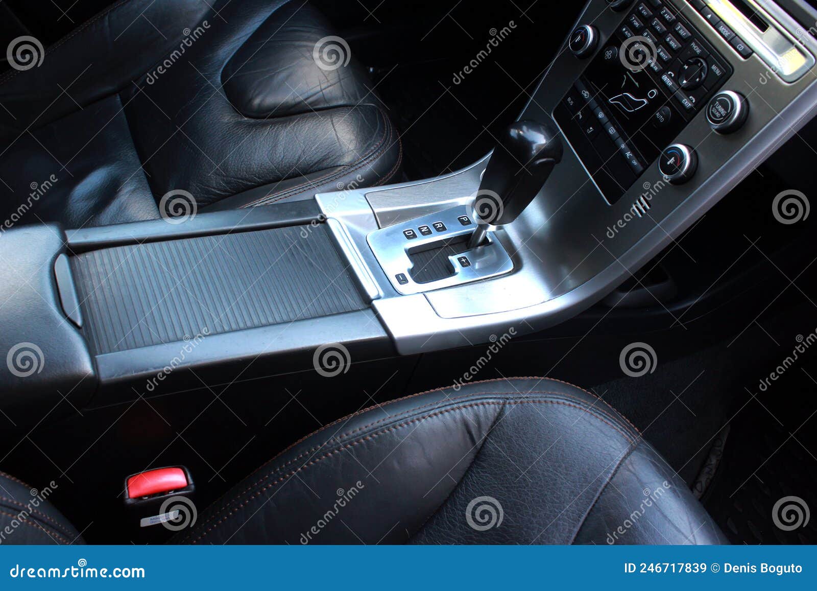 Automatic Transmission Lever Shift. Gear Shifter and Car Dashboard ...