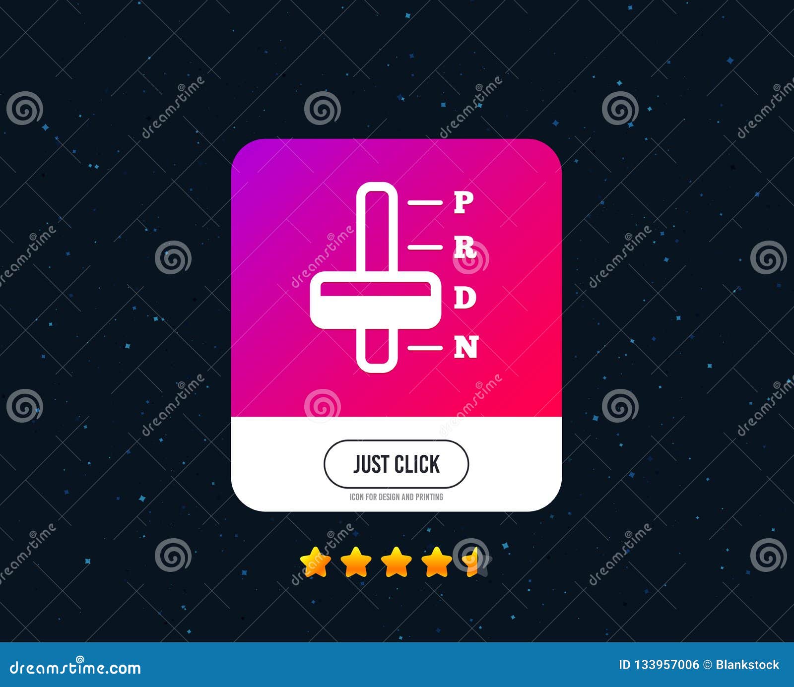 Automatic Transmission Sign Icon. Auto Control. Vector Stock Vector ...