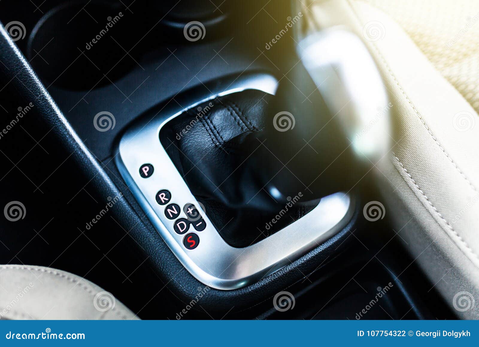 Automatic Transmission Stick in a Car Stock Photo - Image of park ...
