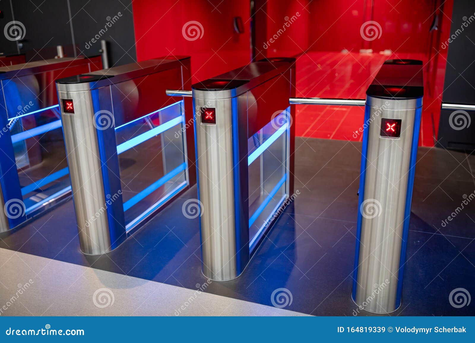 Automatic Turnstile at the Entrance. Tripod Turnstile with Electronic ...