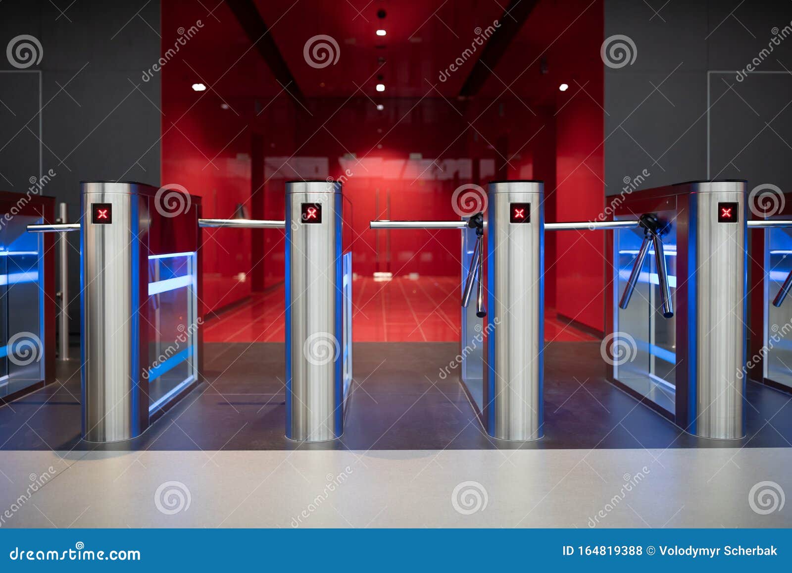Automatic Turnstile at the Entrance. Tripod Turnstile with Electronic ...