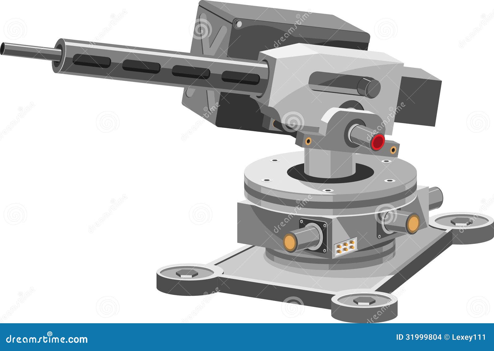 Automatic turret stock illustration. Illustration of computer - 31999804