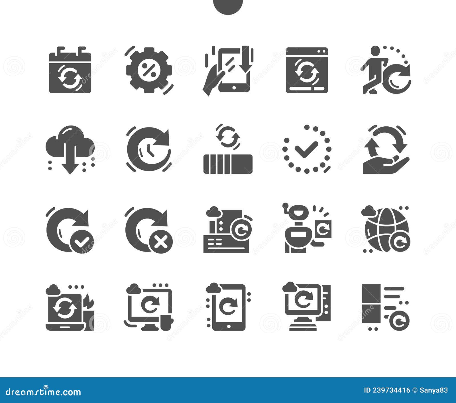 Automatic Updates. Phone, Printer, Laptop Update. Stock Vector ...