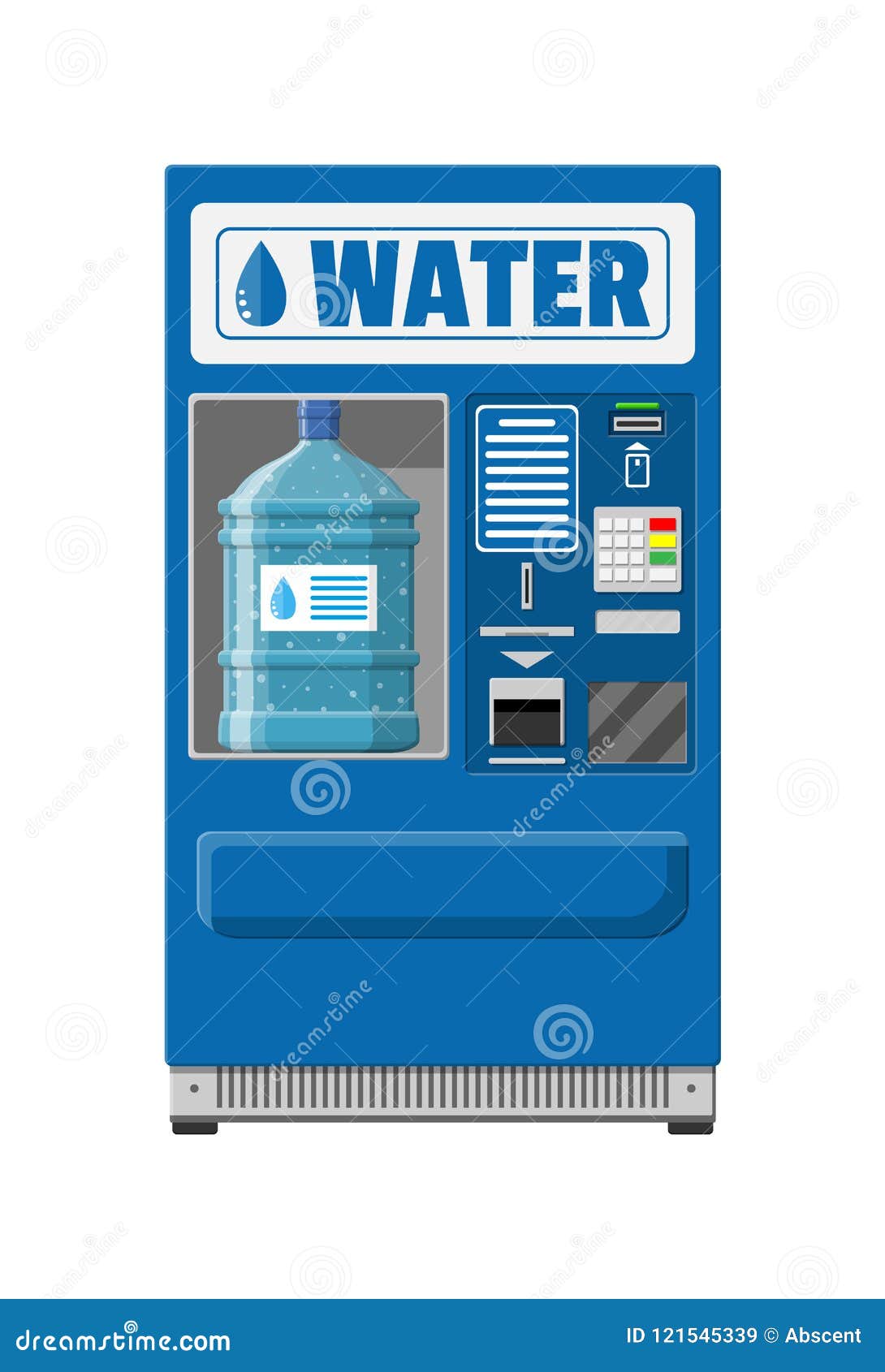 Automatic Vending Machine with Drinking Water Stock Vector ...