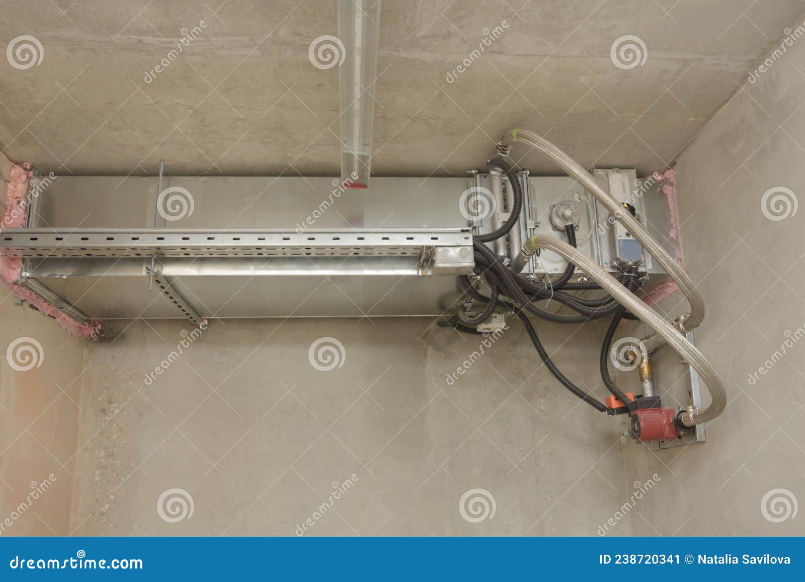 Air Duct, Automatic Fire Sprinkler Safety System. Fire Protection And ...