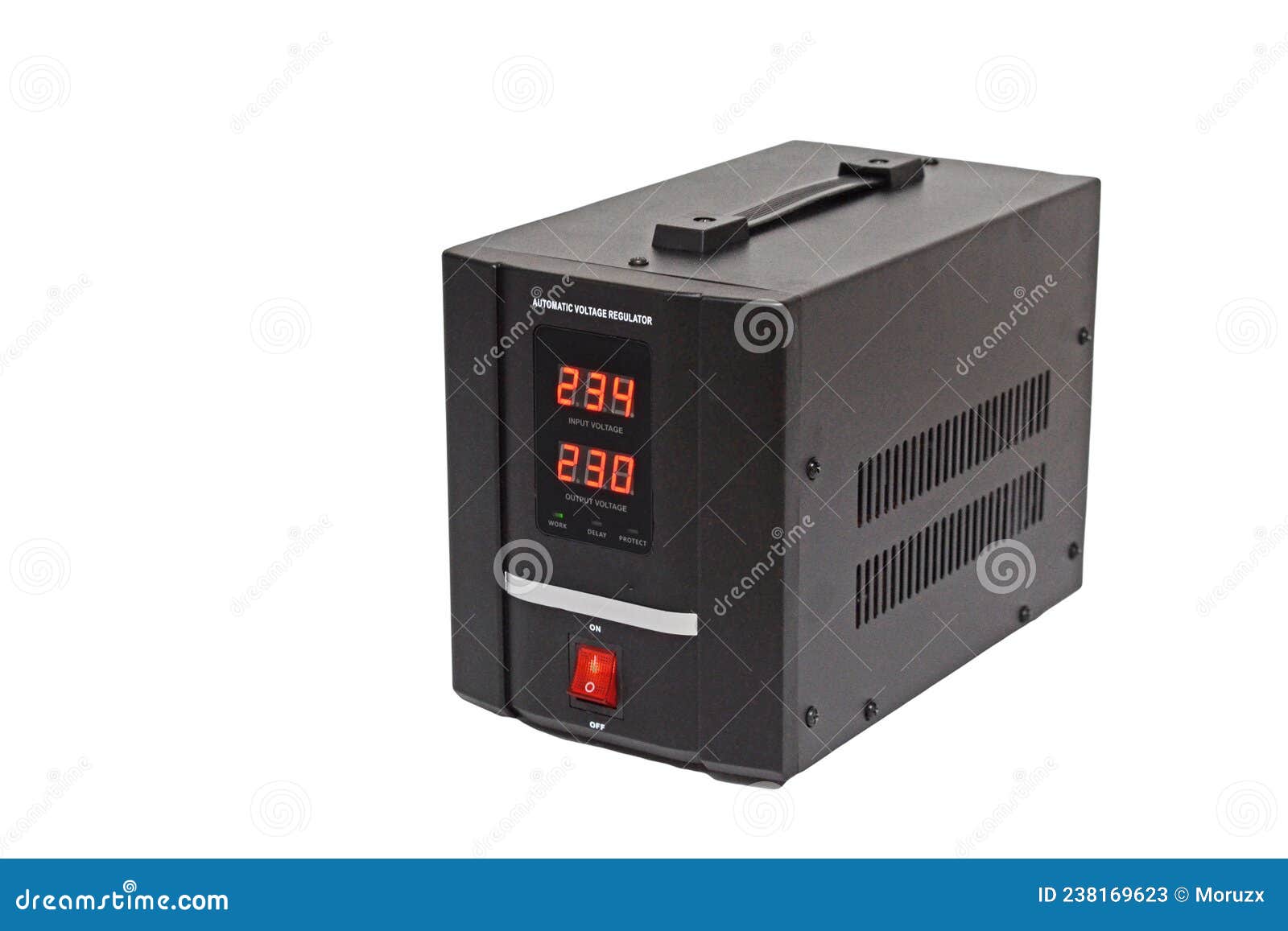 Automatic Voltage Regulator Isolated on White Stock Image - Image of ...