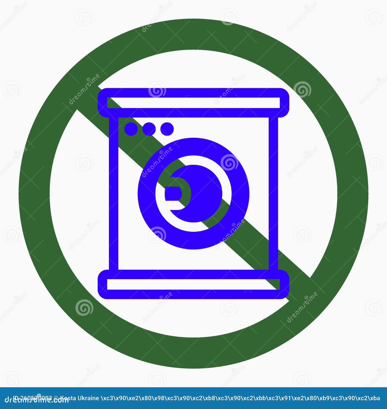 Automatic Wash Stop Icon. Machine Wash Prohibited Stock Vector ...