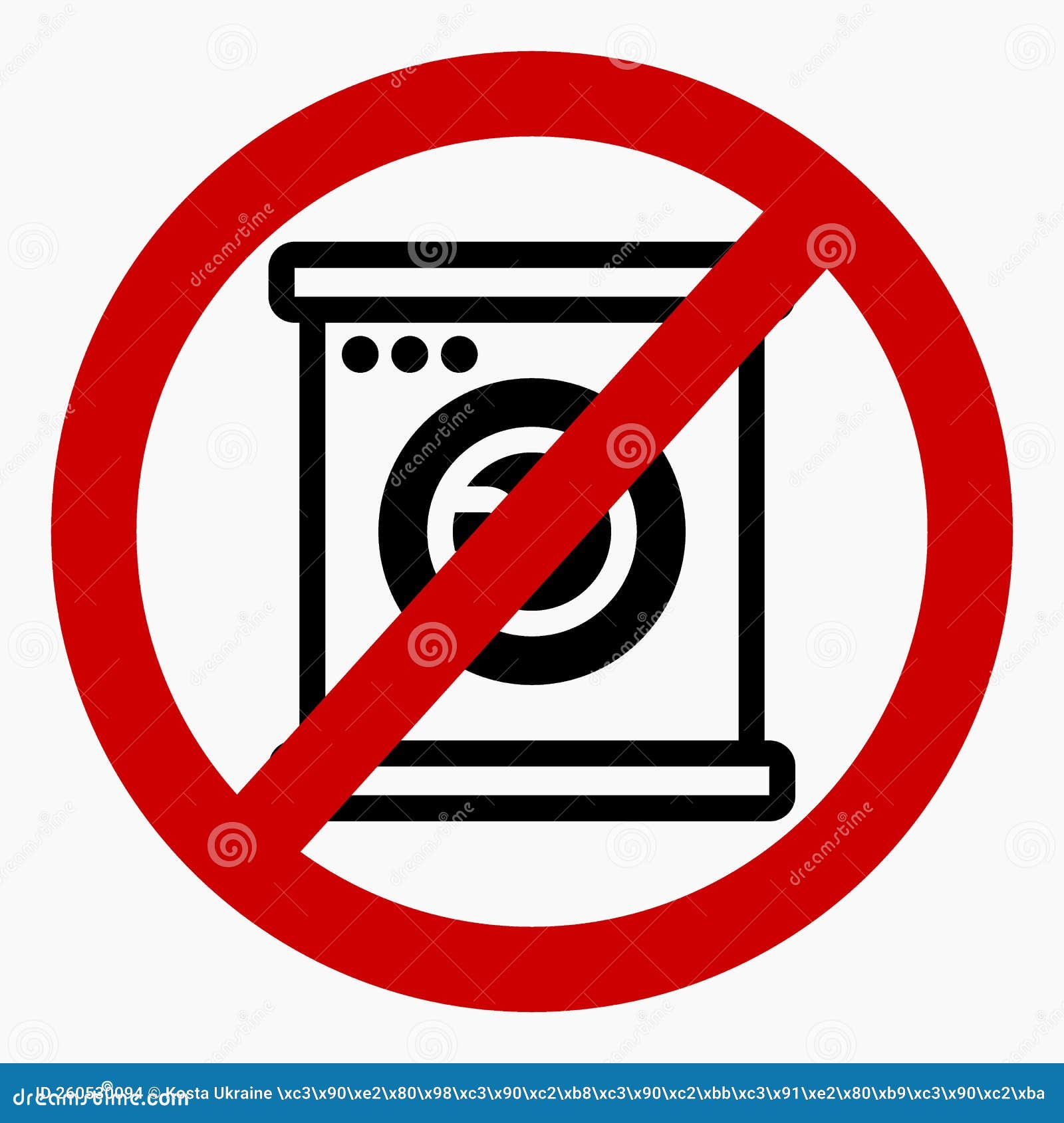Automatic Wash Stop Icon. Machine Wash Prohibited Stock Vector ...