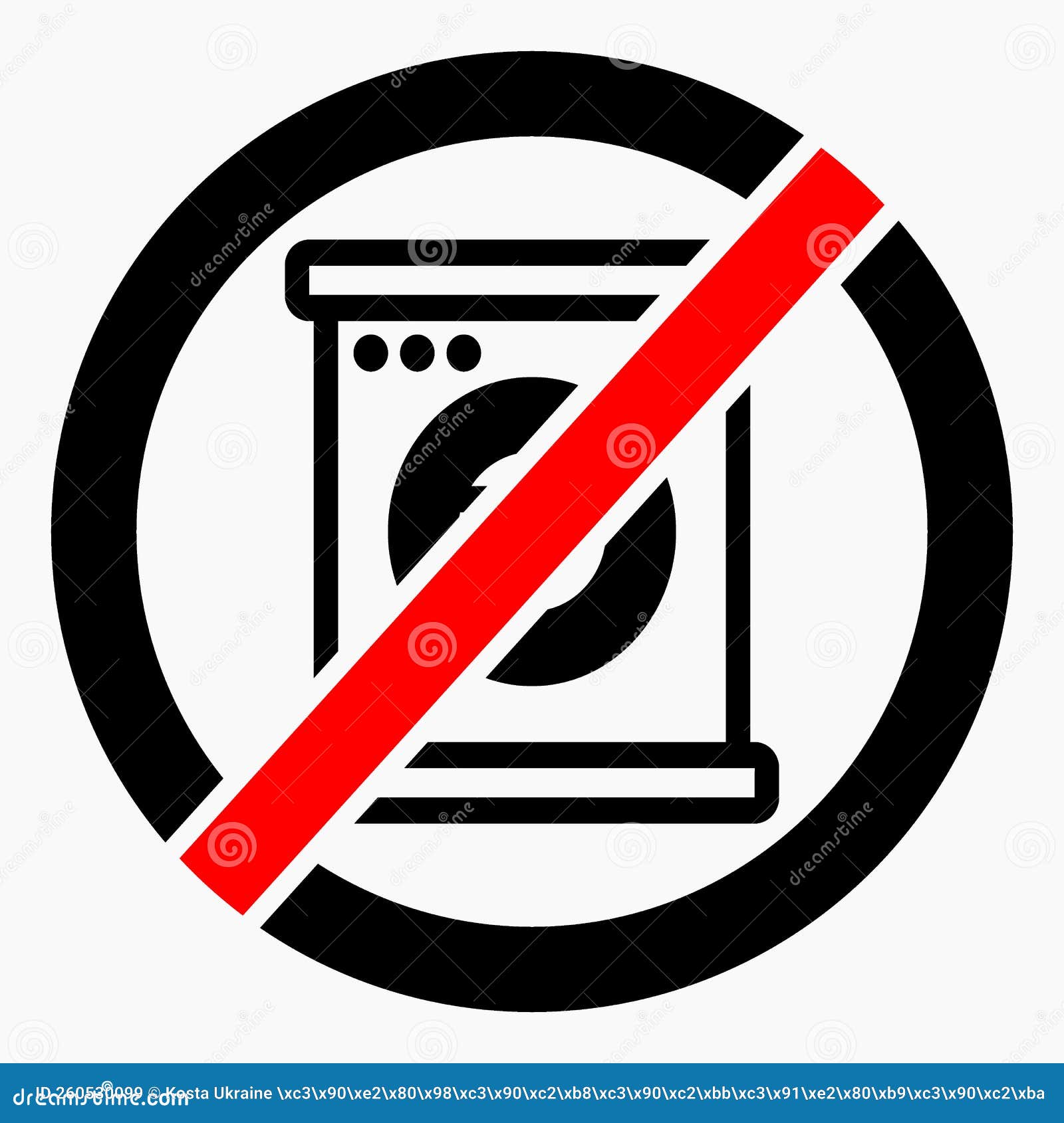 Automatic Wash Stop Icon. Machine Wash Prohibited Stock Vector ...