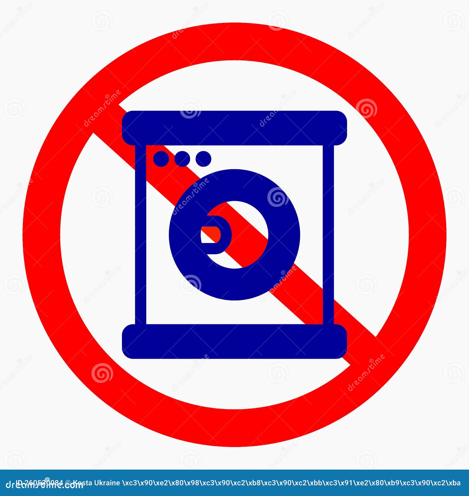Automatic Wash Stop Icon. Machine Wash Prohibited Stock Vector ...