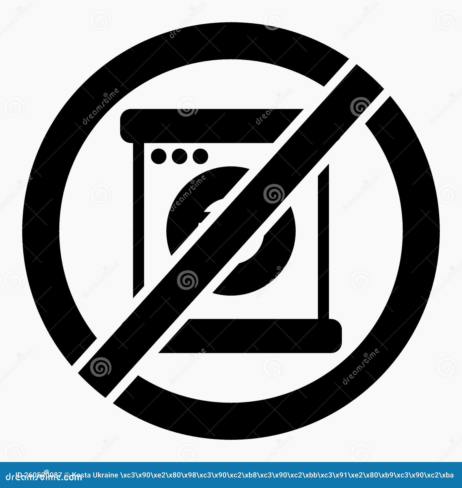 Automatic Wash Stop Icon. Machine Wash Prohibited Stock Vector ...
