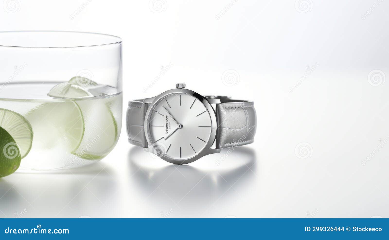 Photorealistic Renderings of a Watch with Water and Lime Stock ...