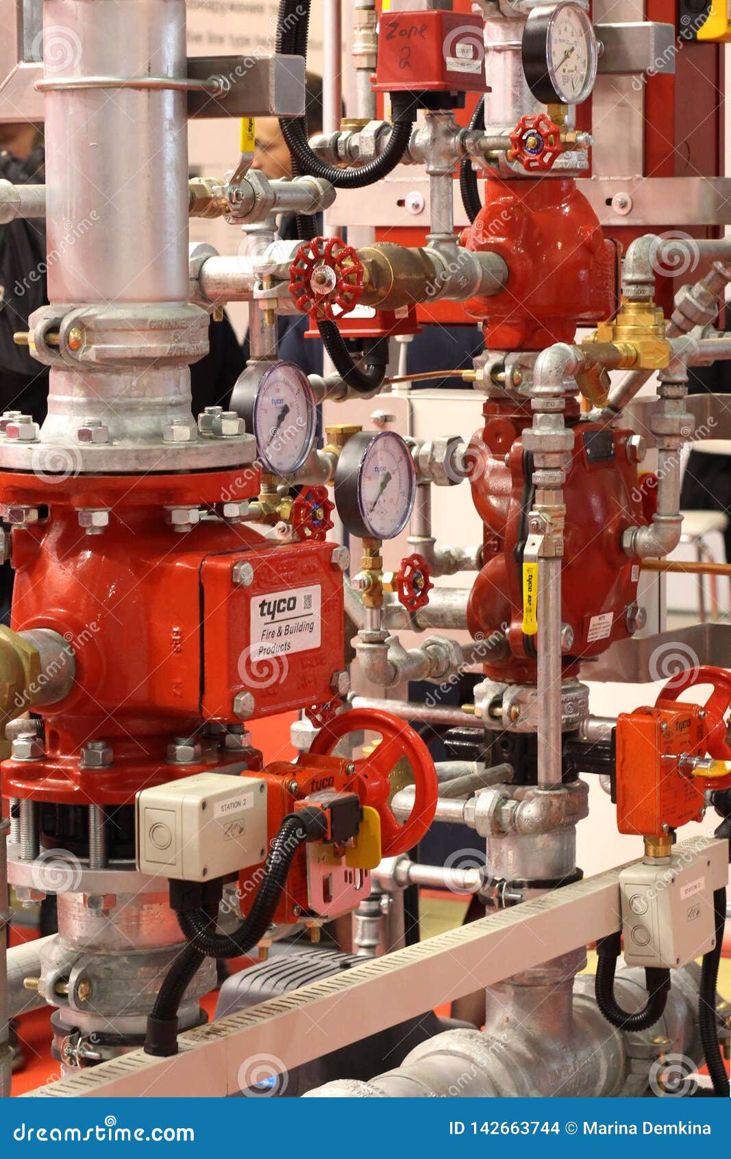 Automatic Water and Sprinkler Fire Extinguishing System Editorial Stock ...