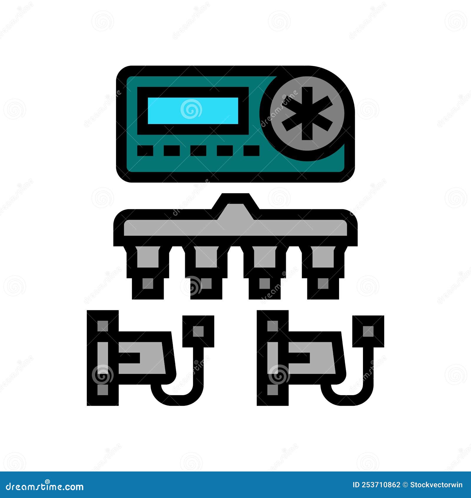 Automatic Watering System Color Icon Vector Illustration Stock ...