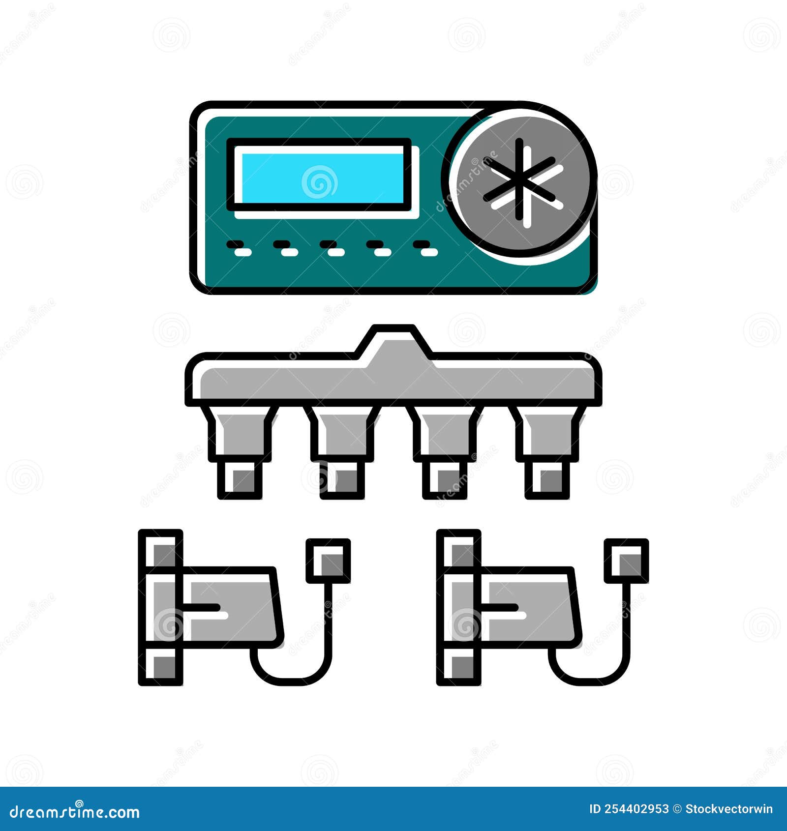 Automatic Watering System Color Icon Vector Illustration Stock Vector ... Automatic Watering System Color Icon Vector Illustration Stock Vector ...