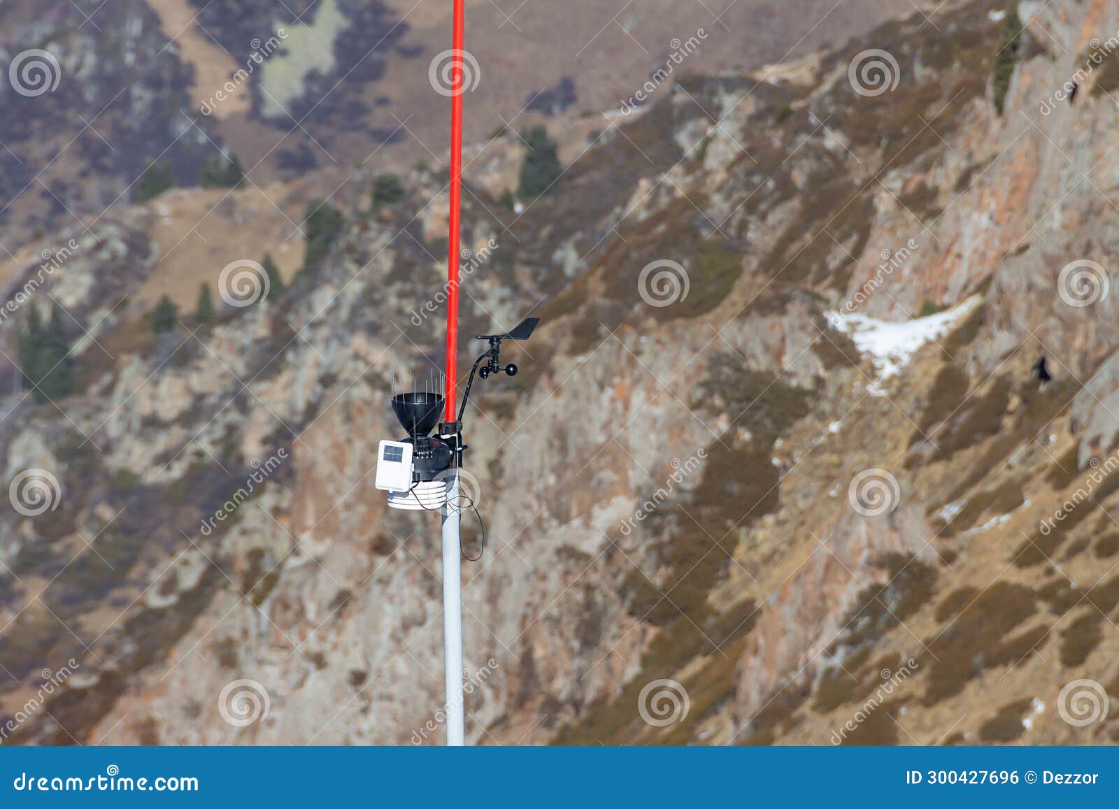 Automatic Weather Station in the Mountains. Stock Photo - Image of ...