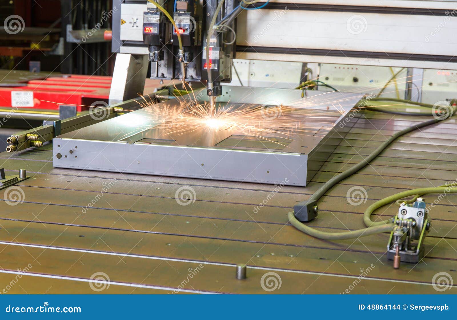 Automatic welding stock photo. Image of electrode, earth - 48864144