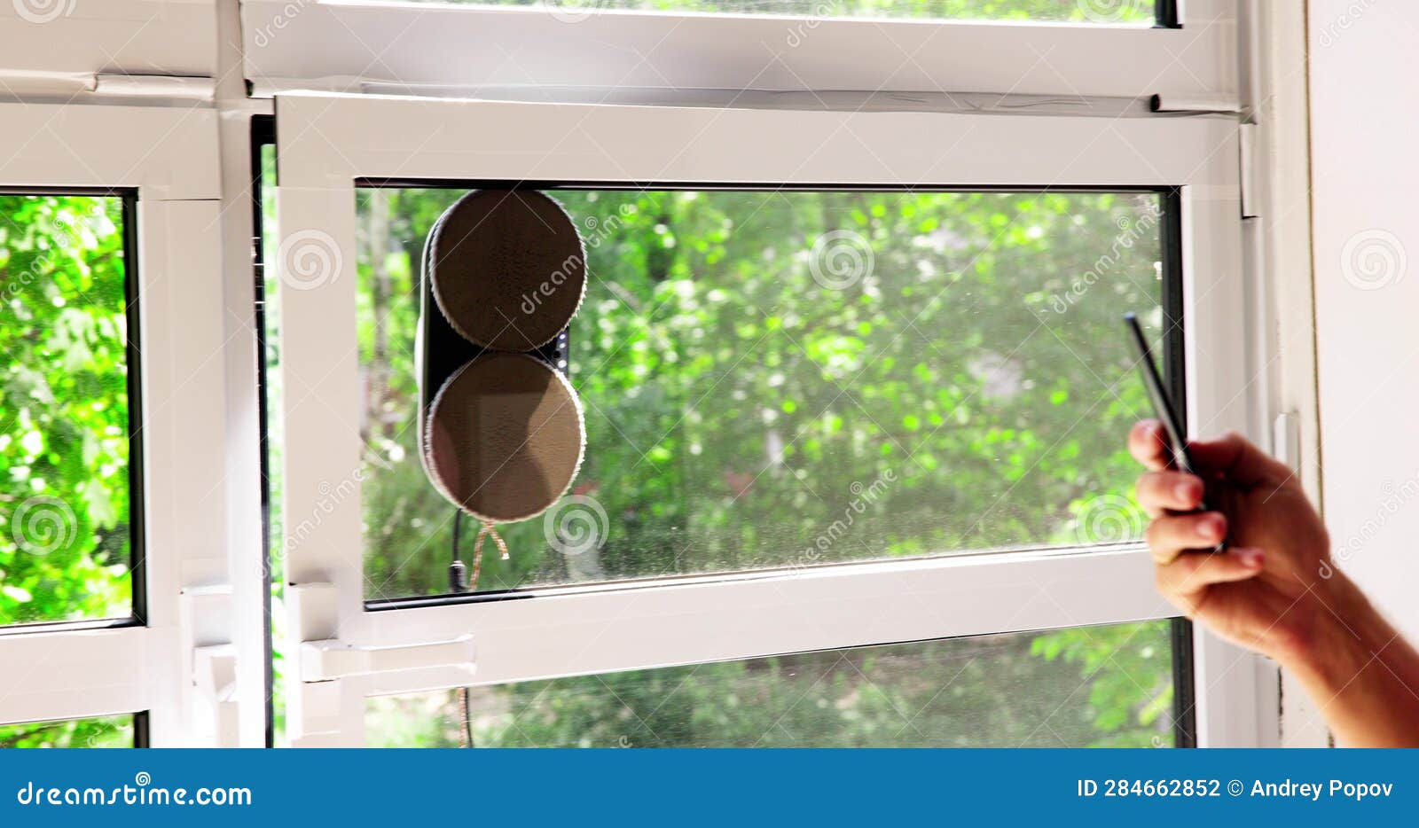 Automatic Window Glass Washer Stock Photo - Image of house, housework ...