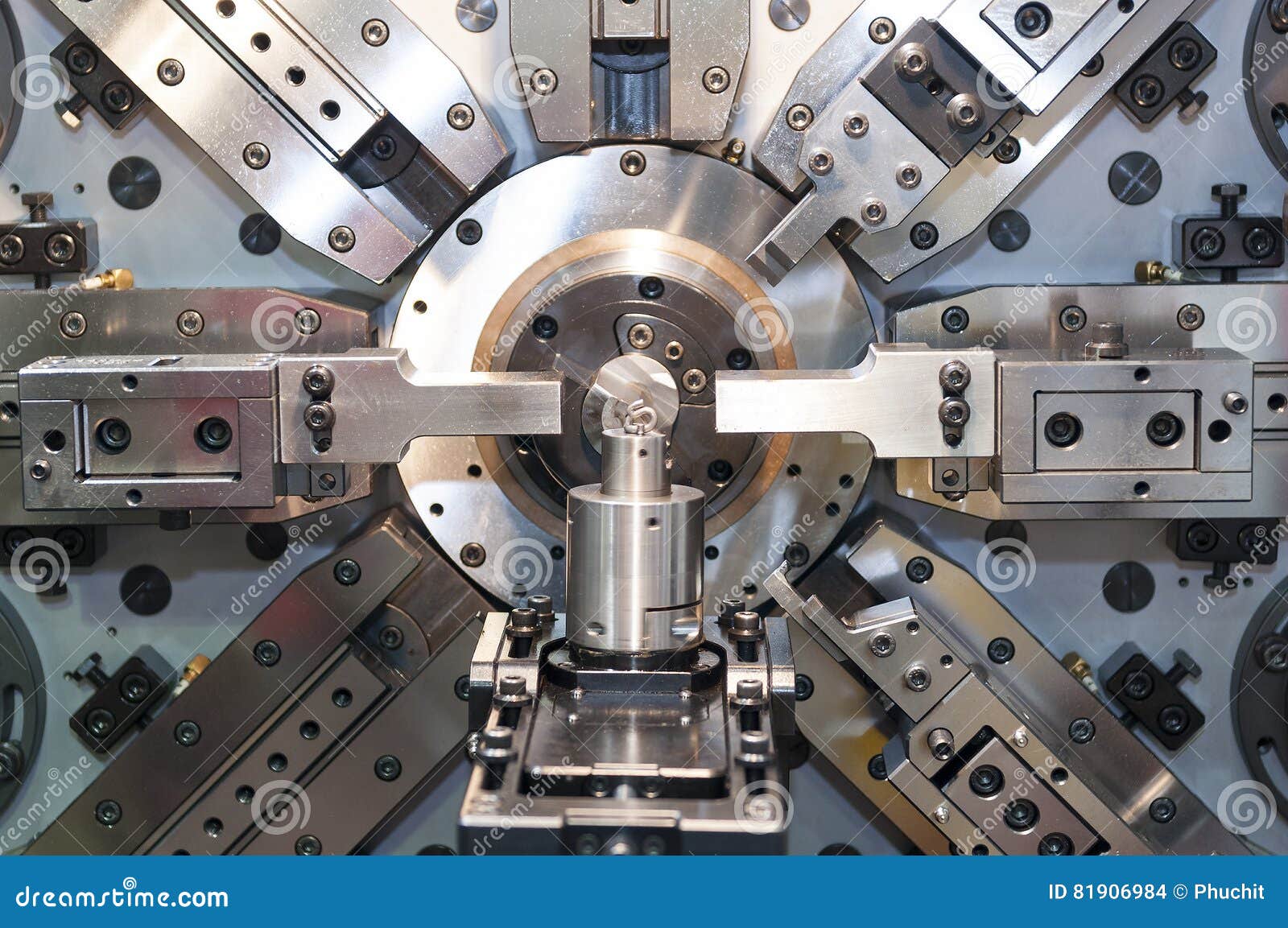 Automatic Wire Bending Machine Stock Photo - Image of factory, cross ...