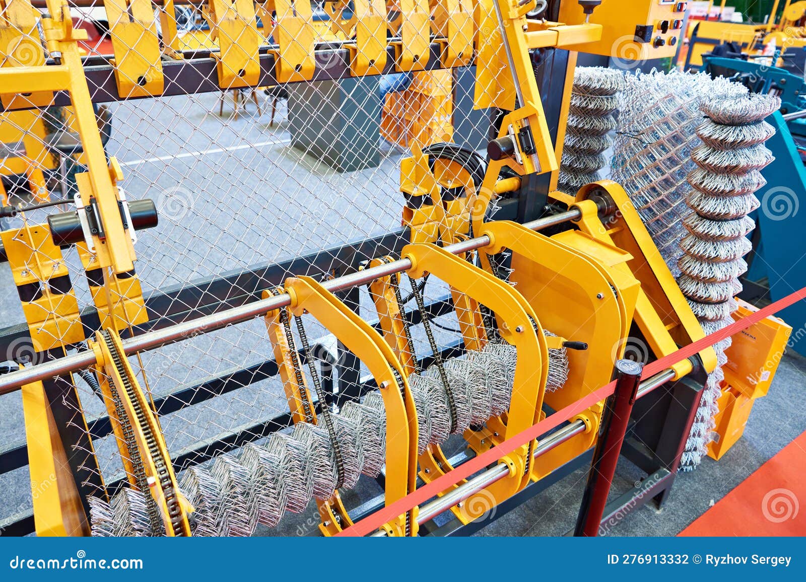 Automatic Wire Mesh Weaving Machine Stock Photo - Image of netting ...