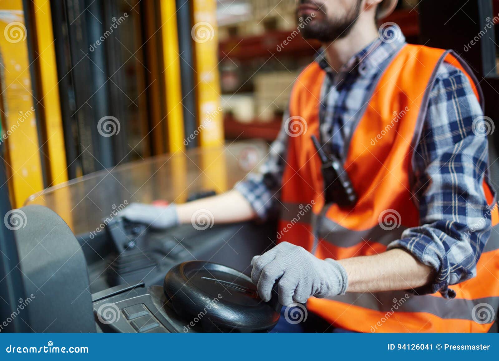Automatic work stock image. Image of hand, forklift, plant - 94126041