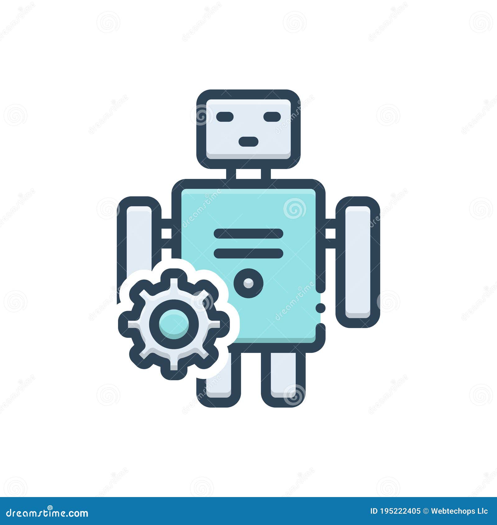 Color Illustration Icon for Automatically, Machine and Process Stock ...