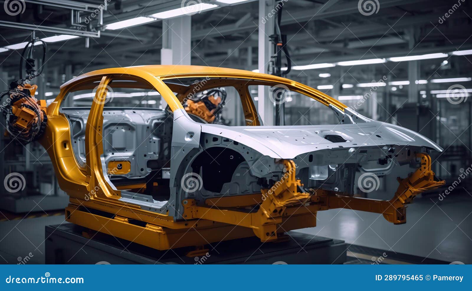 Automating New Car Assembly With Robotic Arms. Generative AI Stock ... Automating New Car Assembly With Robotic Arms. Generative AI Stock ...