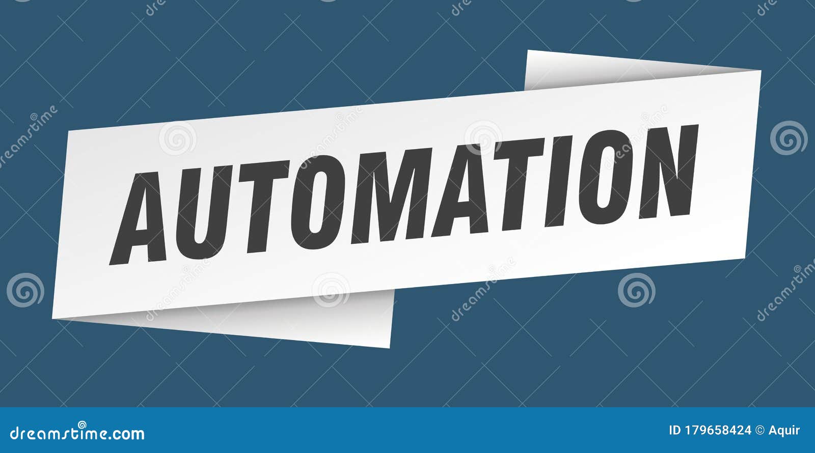 Automation Banner Template. Automation Ribbon Label Stock Vector ...