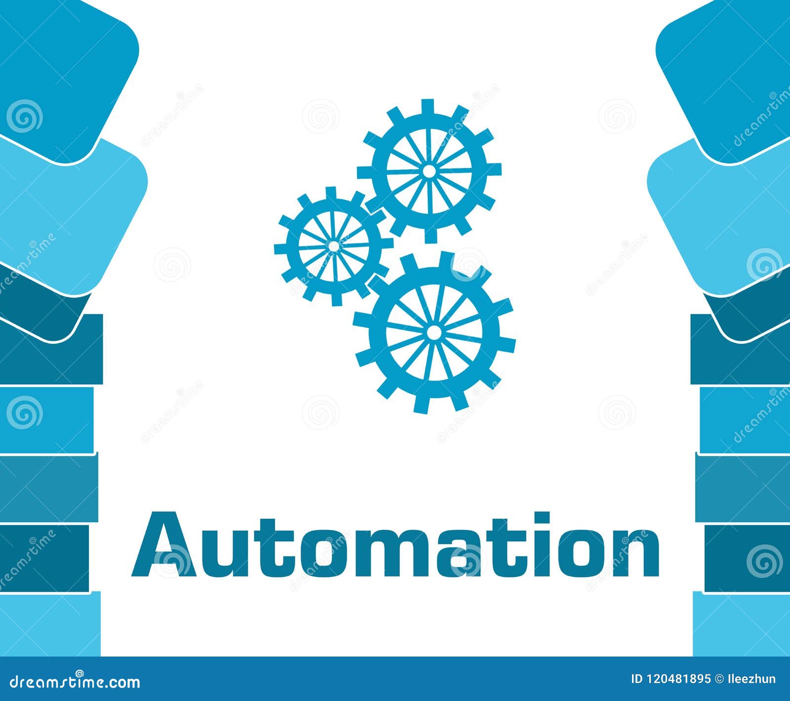 Automation Blue Abstract Shapes Square Stock Illustration ...