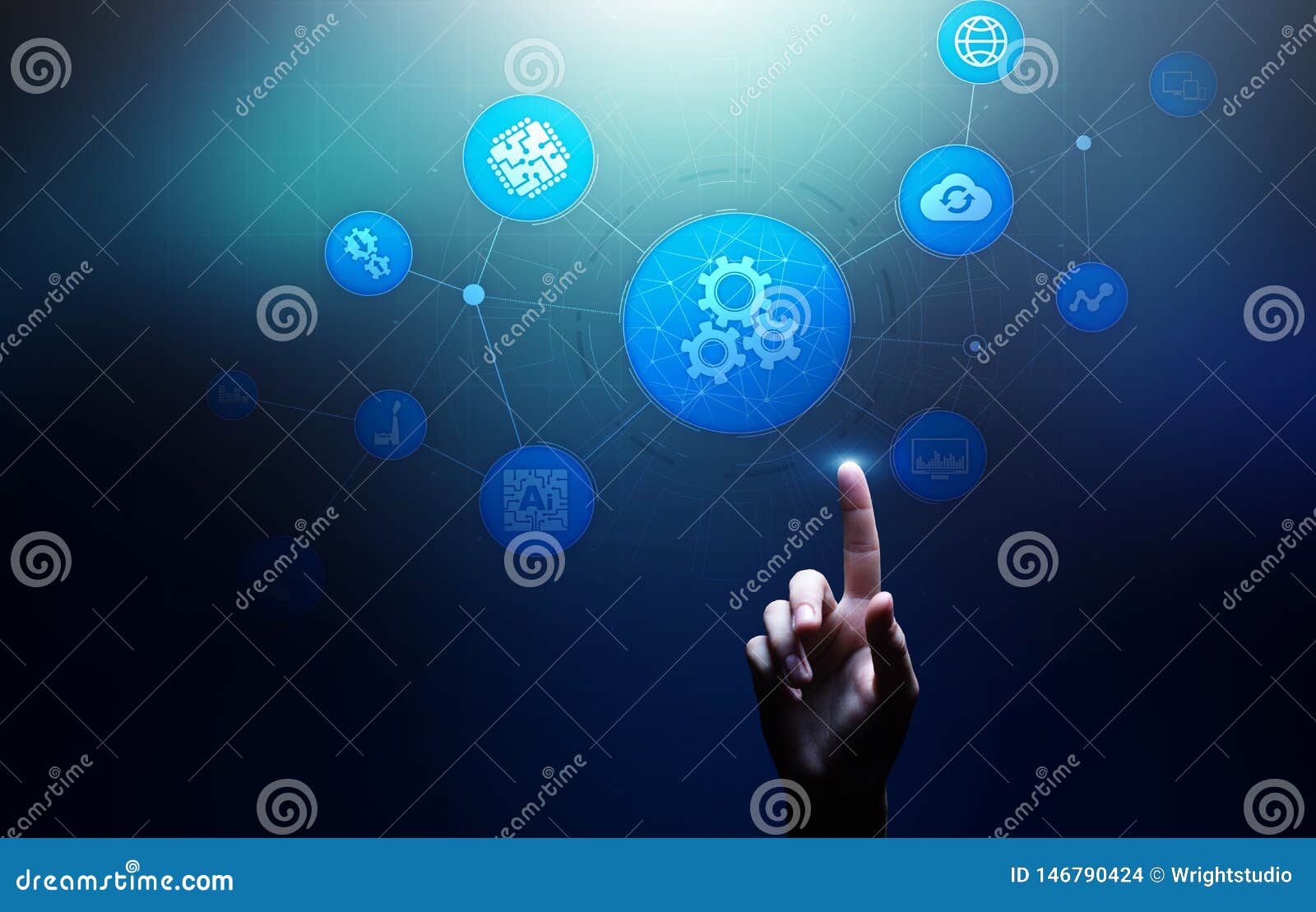 Automation of Business and Industrial Manufacturing Process. Technology ...