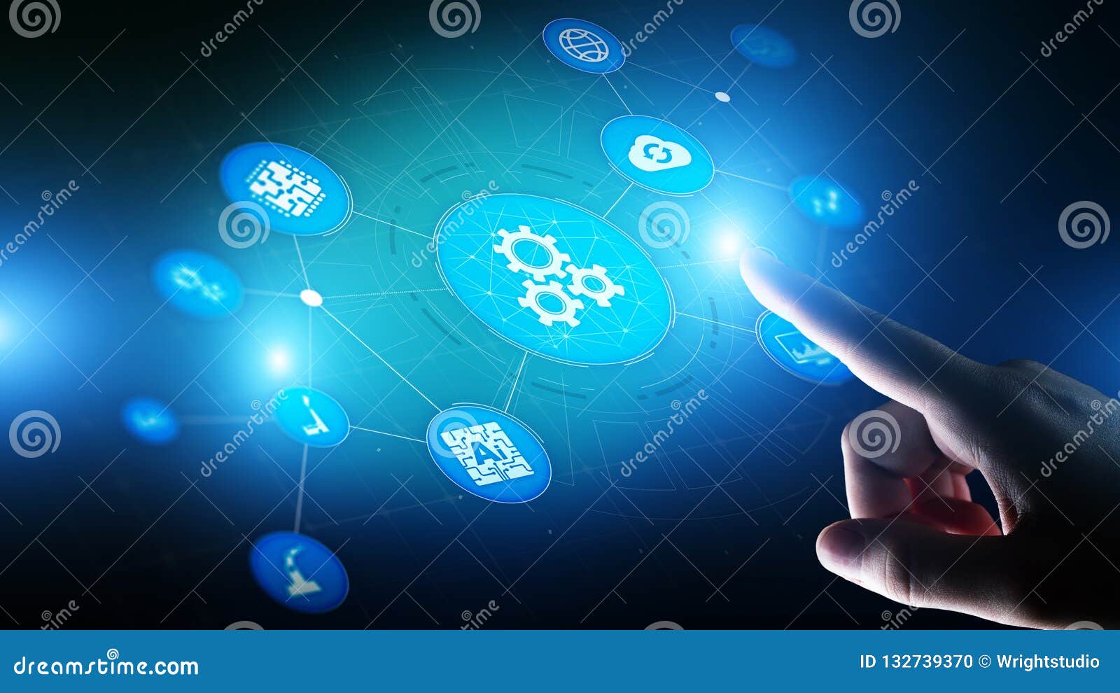 Automation of Business and Industrial Manufacturing Process. Technology ...