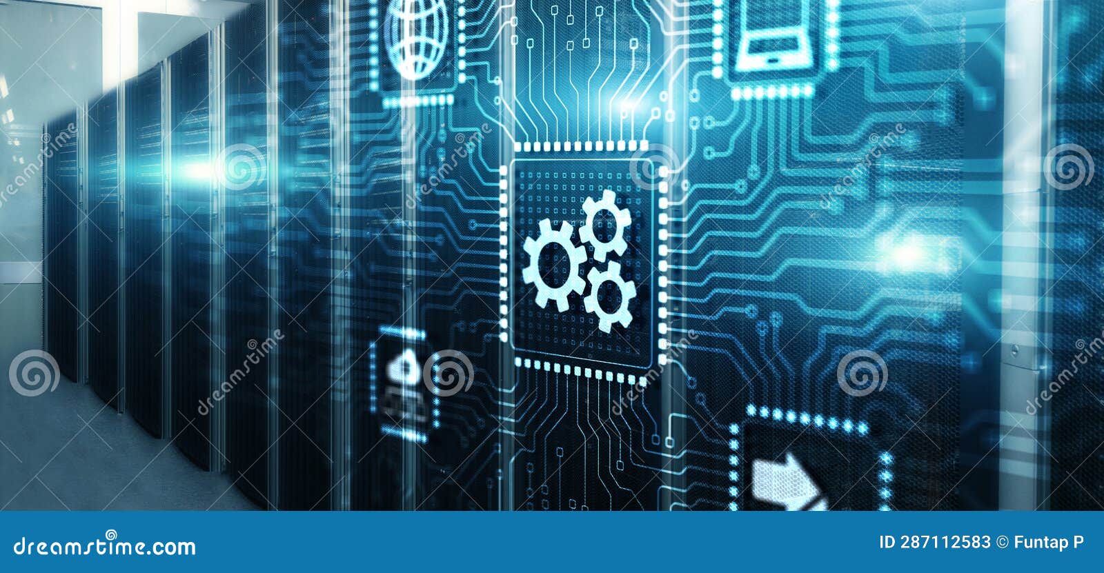 Automation Business Technology Optimisation. Smart Technology Concept ...